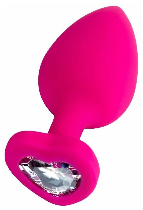 Анальная втулка с прозрачным кристаллом ToDo Diamond Heart