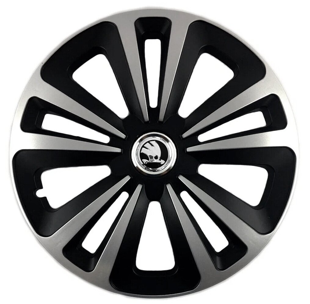 Автомобильные колпаки на диски Jestic шкод терра микс R16", в комплекте 4 колпака