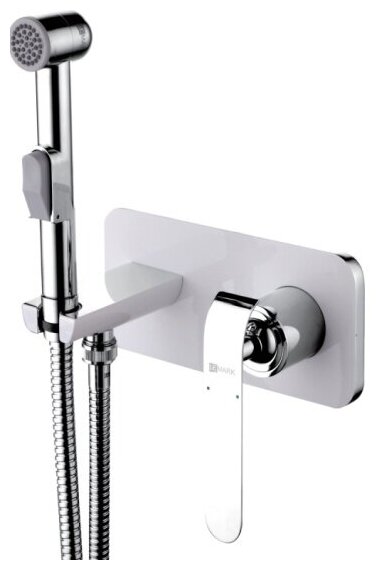 Смеситель для биде Lemark Melange LM4919CW с гигиеническим душем, встраиваемый