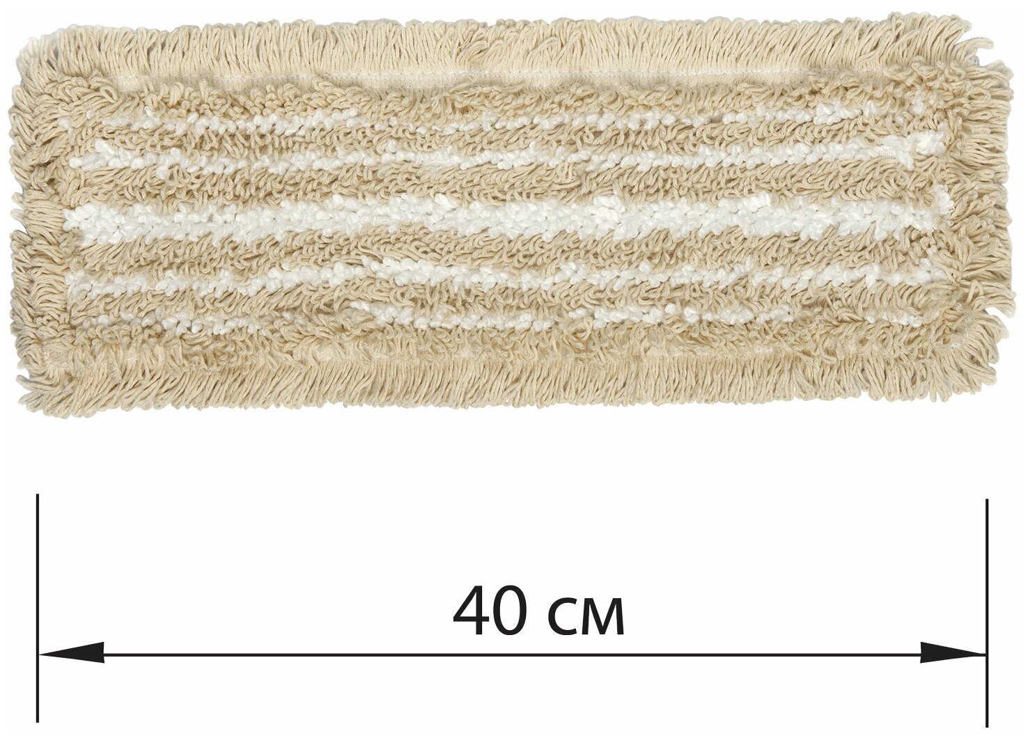 Насадка МОП плоская для швабры/держателя 40 см, уши/карманы (ТИП У/К), хлопок/микрофибра, LAIMA EXPERT, комплект из 4 шт, 605309