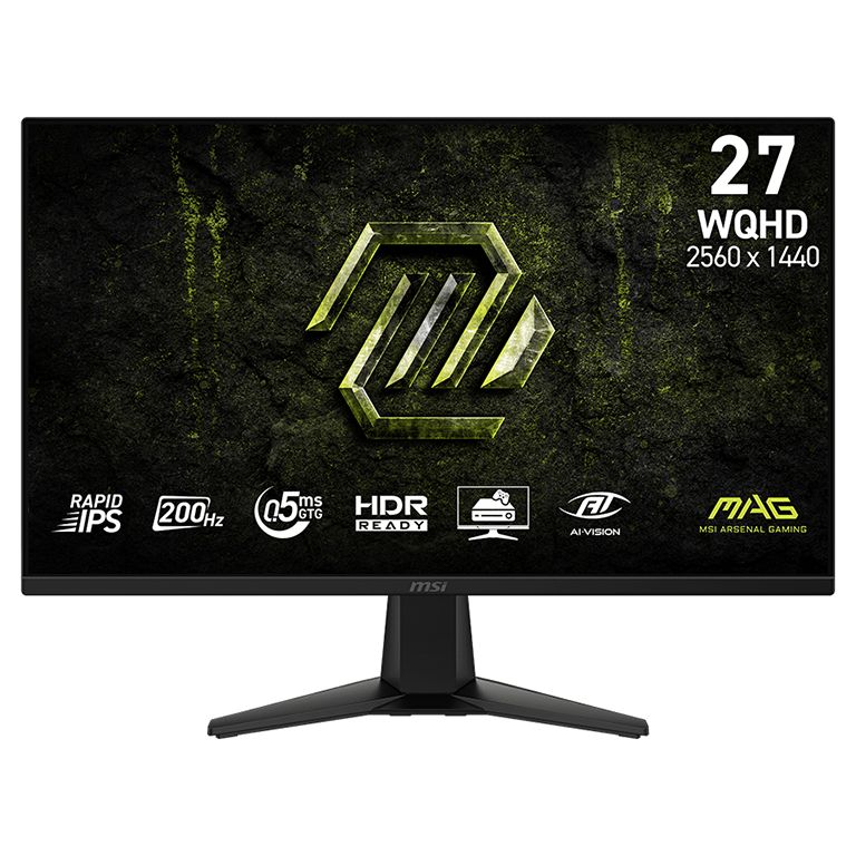 MSI 27" Монитор MAG 275QF E20 27" 200Hz, Rapid IPS, 2560 x 1440 WQHD (MAG 275QF E20), IPS, 2560x1440 2K, 200 Гц, черный, черный матовый