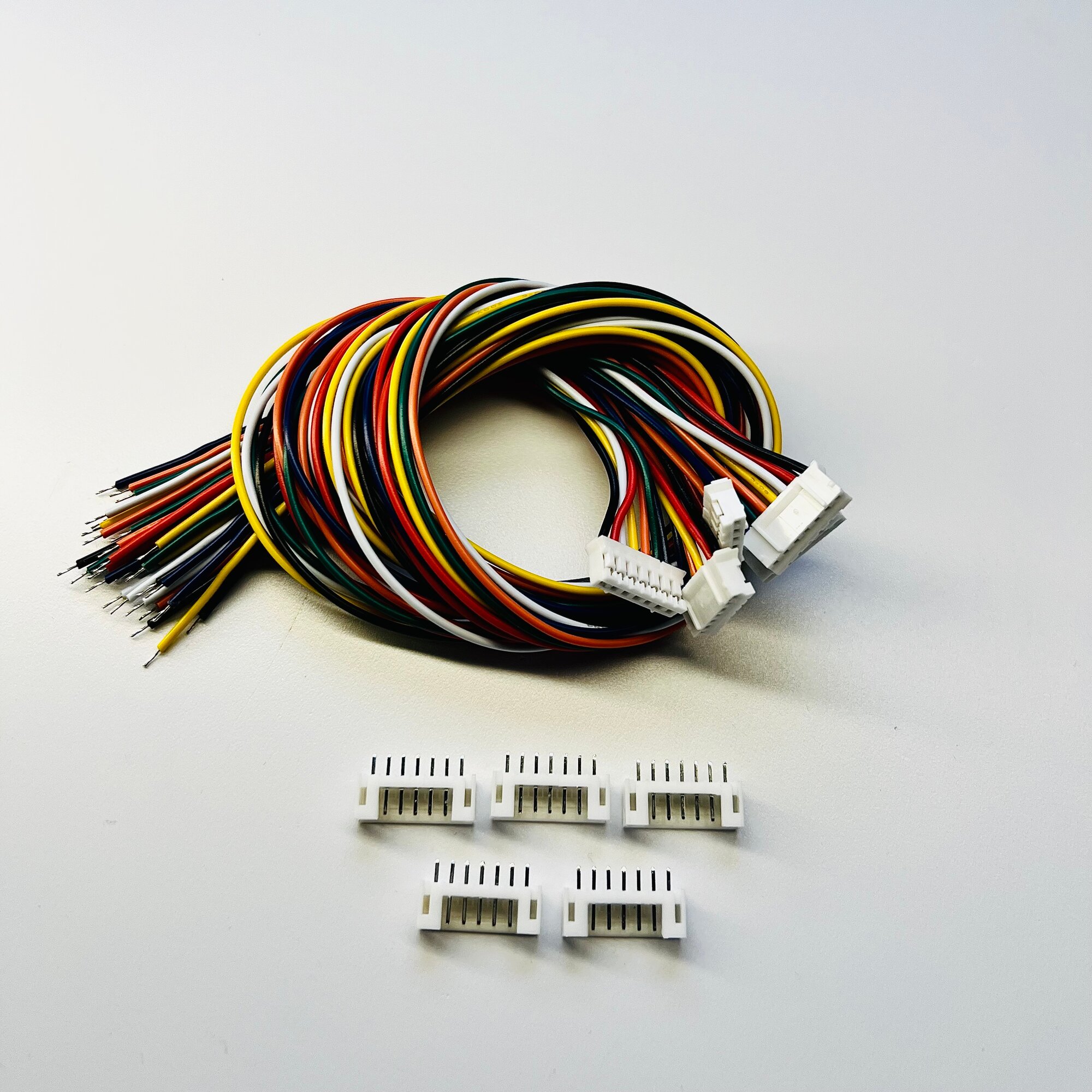 Набор кабелей с разъемом JST PH 2.0 мм 7pin 30 см 5 штук