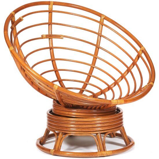 Кресло-качалка Tetchair "PAPASAN" w 23/01 B / без подушки / Cognac (коньяк)
