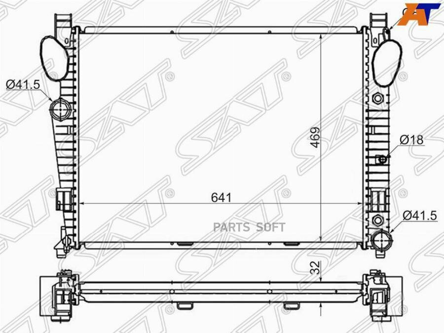 Радиатор Mercedes-Benz S-Class 98-05 SAT MB0012-1 | цена за 1 шт