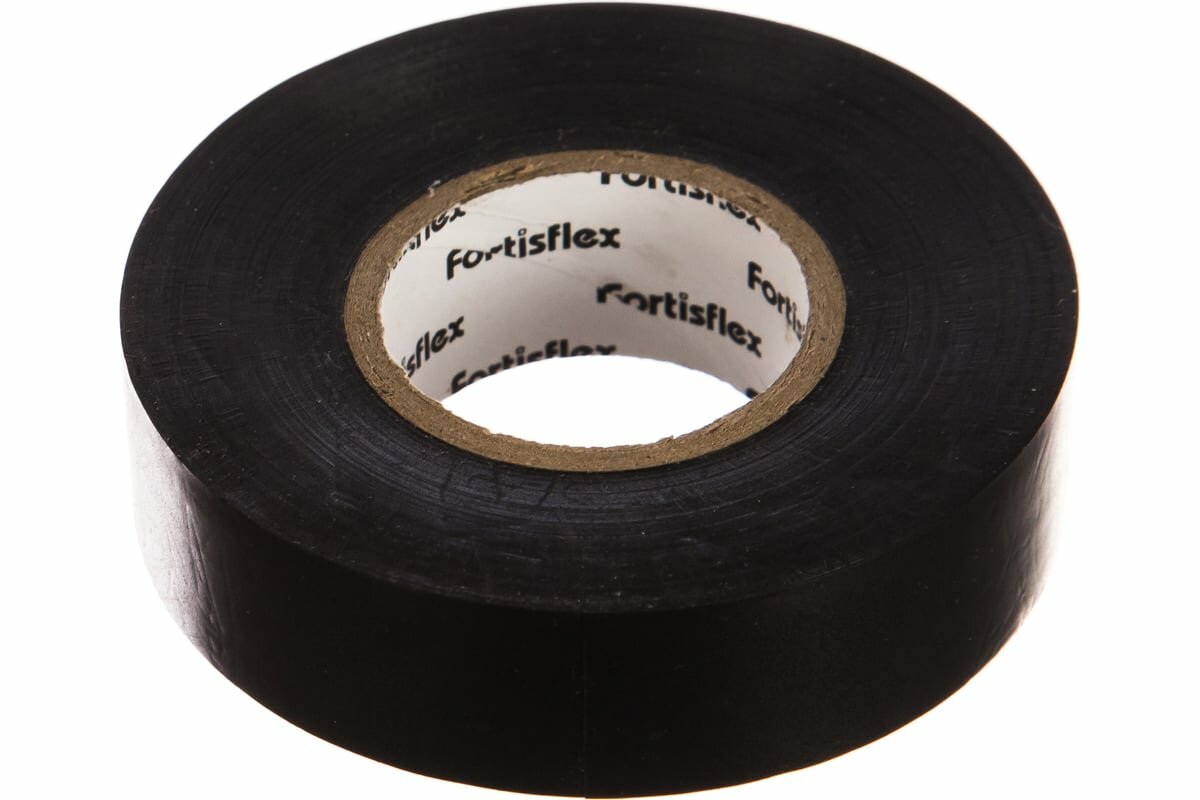 FORTISFLEX ПВХ изолента 19 ммх0.15 ммх20 м черная для электропроводки 71236