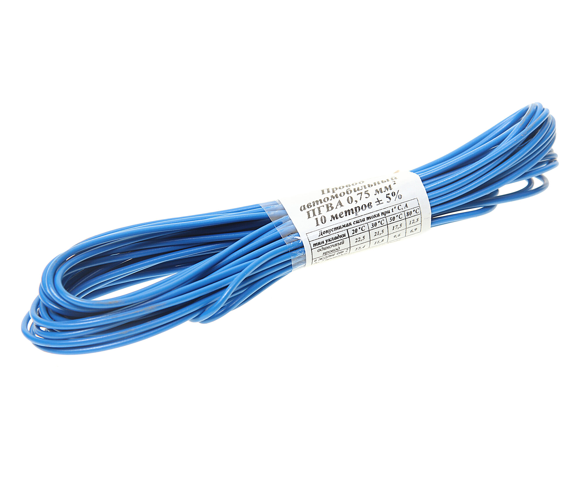 Провод монтажный ПГВА 10м (сечение 0.75 кв. мм) синий аэнк