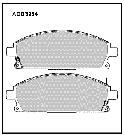 Колодки тормозные дисковые перед Allied Nippon ADB3954