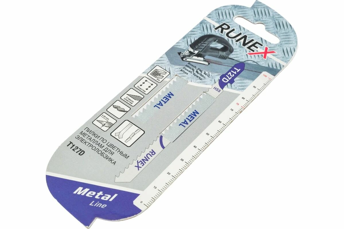 Пилки по металлу T127D (100x75 мм; 2 шт.) Runex 555008-2