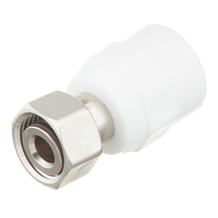 Муфта полипропиленовая с накидной гайкой 20 мм х 1/2 ЕК под евроконус