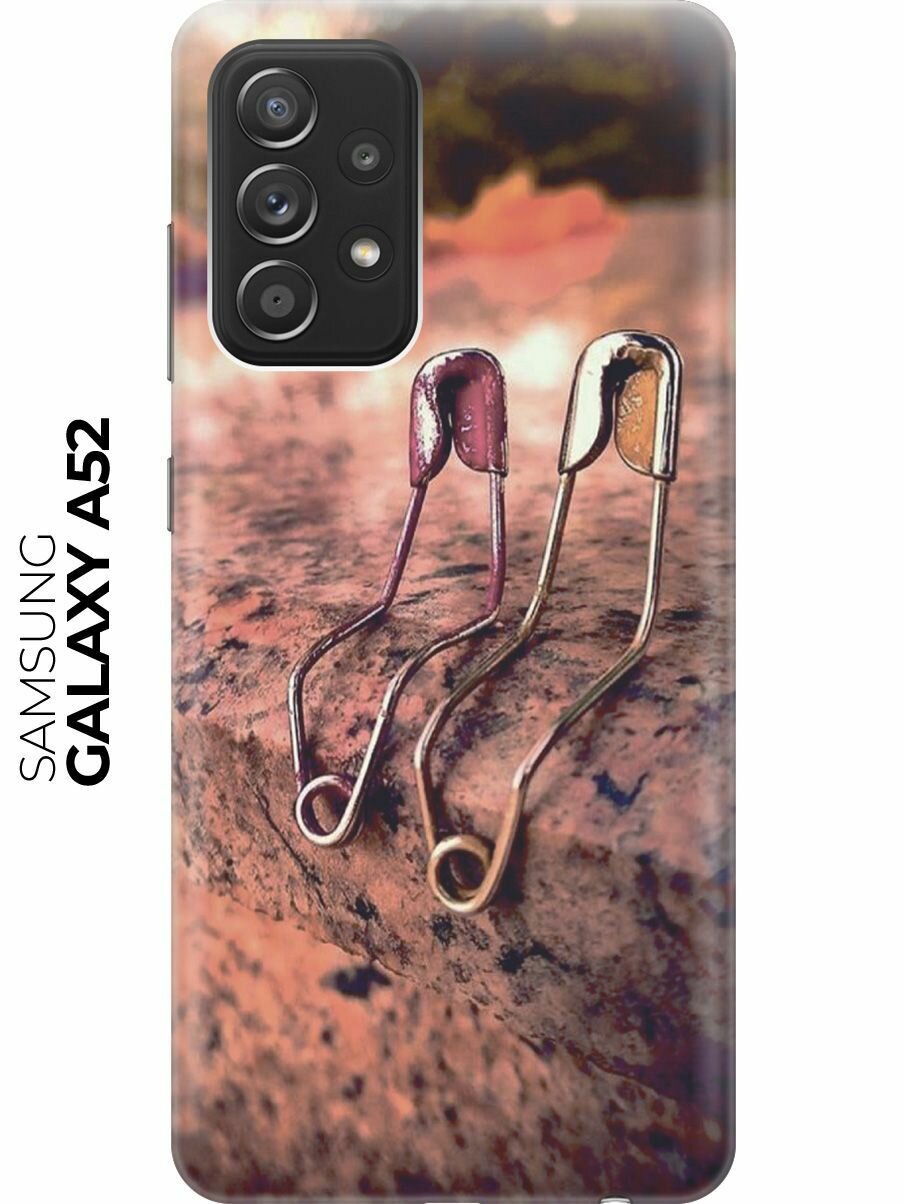 Силиконовый чехол Романтичные скрепки на Samsung Galaxy A52 / Самсунг А52