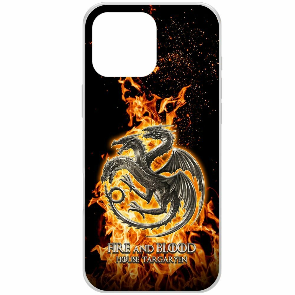 Чехол-накладка Krutoff Clear Case Игра Престолов Дом Таргариен для iPhone 16 Pro Max