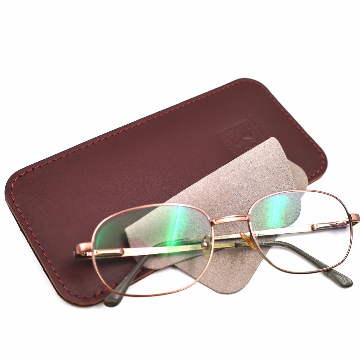 Кожаный мягкий футляр для очков, размер 170 х 80 мм . Soho S Bourbon, J. Audmorr, натуральная кожа, мужской, женский