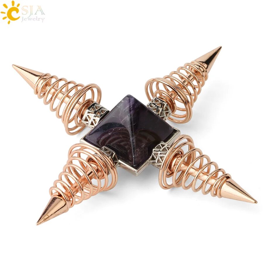 Пирамида из аметиста CSJA Jewelry