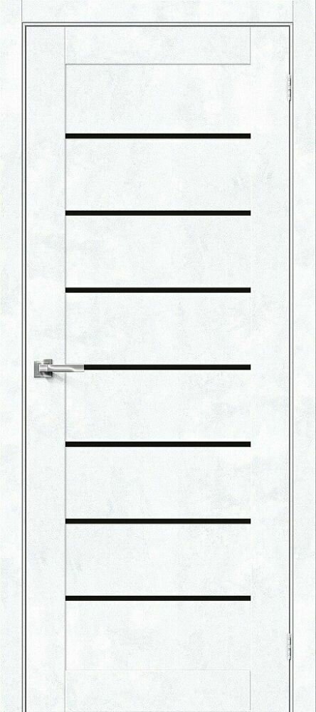 Межкомнатная Дверь с Экошпоном Bravo Браво-22 Snow Art / Black Star 800x2000мм (Полотно 1шт) / Браво.