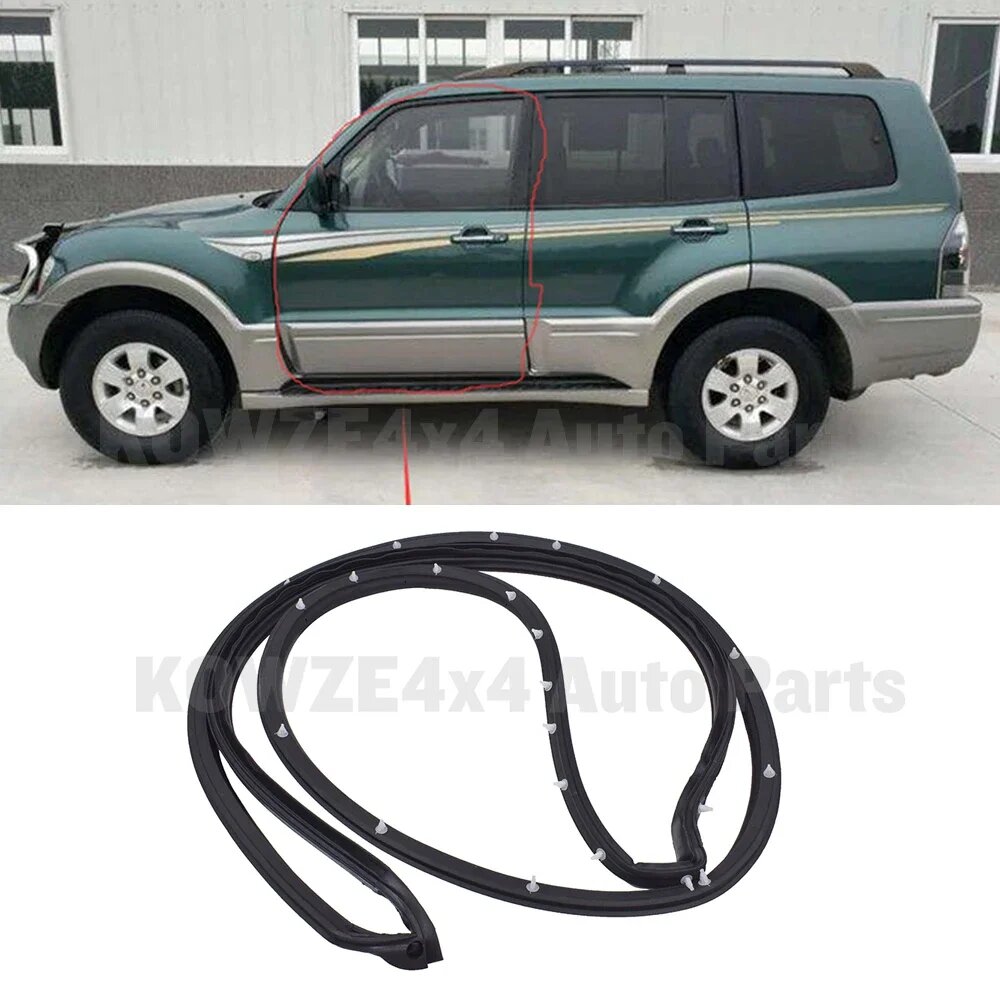 Резиновая уплотнительная лента двери для Mitsubishi Montero Pajero 3 4 MK3 MK4 V73 V75 V77 V78 V93 V97 V98 Уплотнитель открывания двери автомобиля OTR Front left