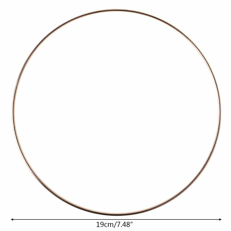 Круглый ловец снов золотого цвета для создания венков, - 19cm