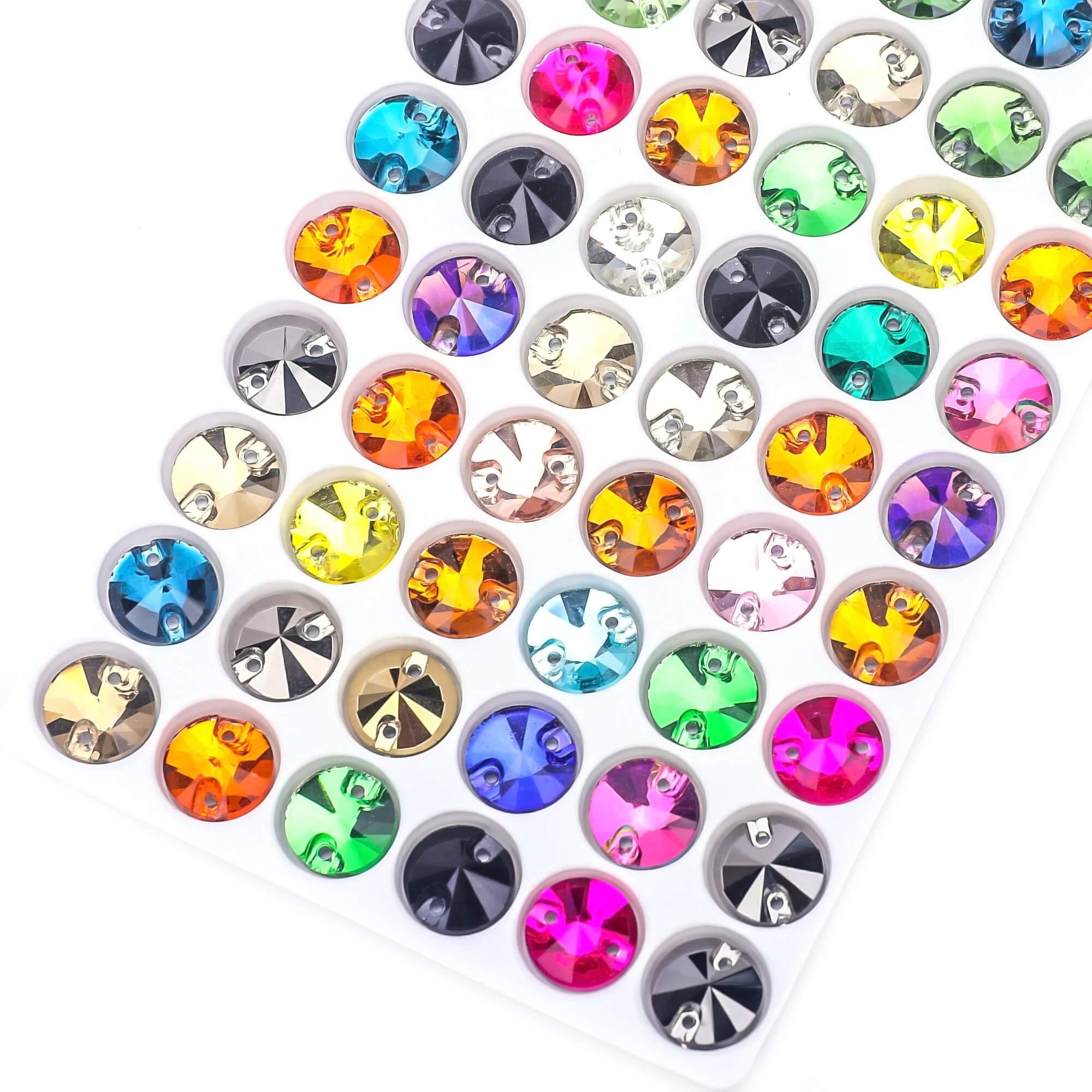 Хрустальные стразы AB для рукоделия 14mm 28pcs, Mixed color AB