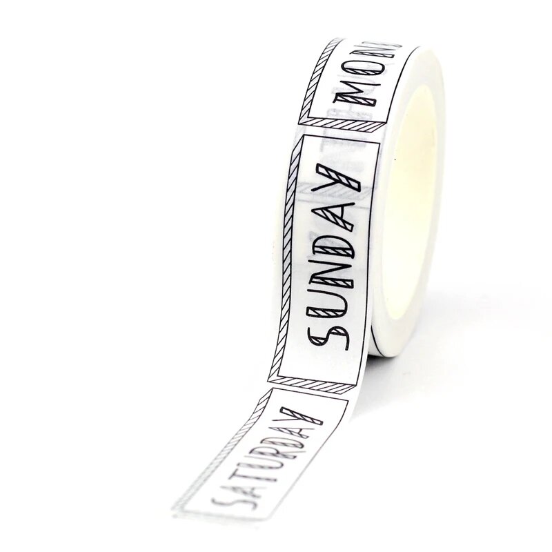 Новинка, 1 шт, 10 м, декоративные черно-белые ленты васи, японский скрапбукинг, клейкая малярная лента для ведения журнала, канцелярские принадлежности