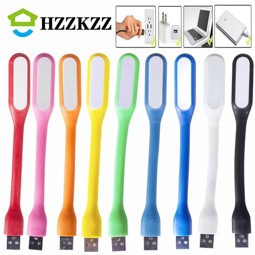 Портативная USB лампа HZZKZZ, фиолетовый корпус