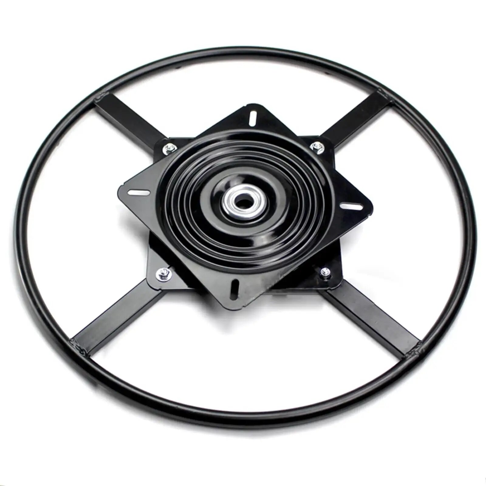 Поворотный кронштейн для кресла 600 мм металлический черный