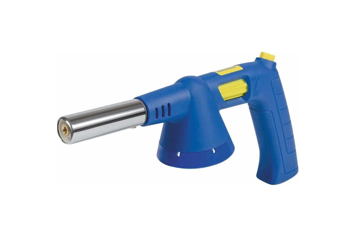 МастерАлмаз газовая горелка с рукояткой и пьезоподжигом, сопло 20 мм, код 10501406