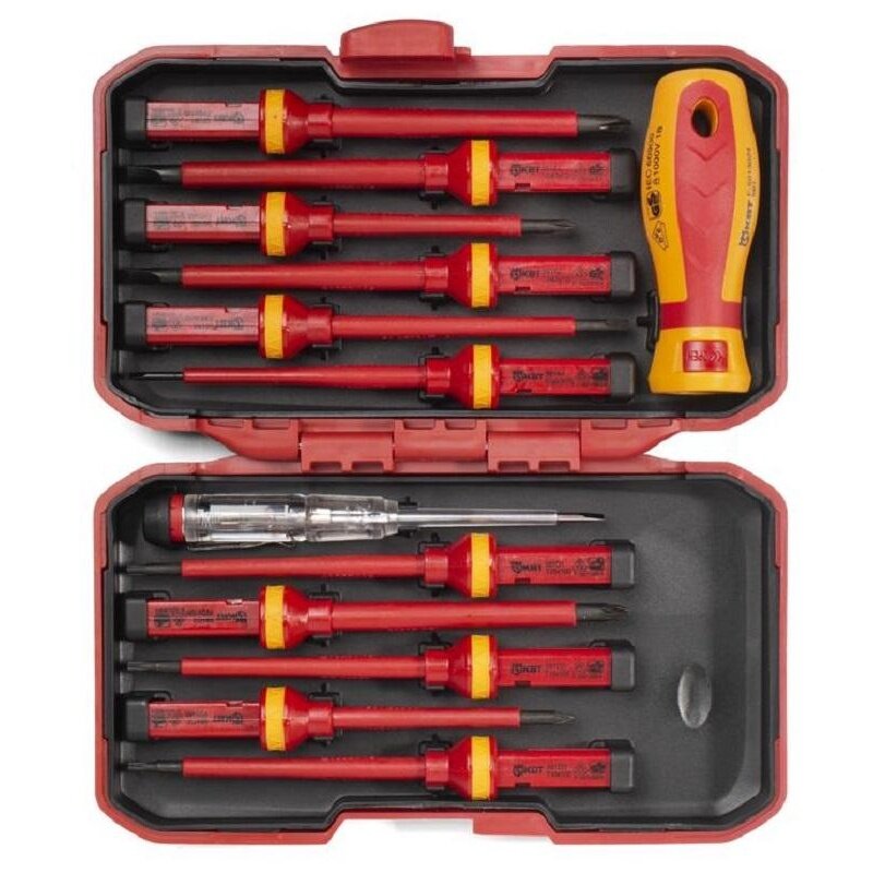 Набор отверток КВТ диэлектрических, Профи НИО-4412, (78615)
