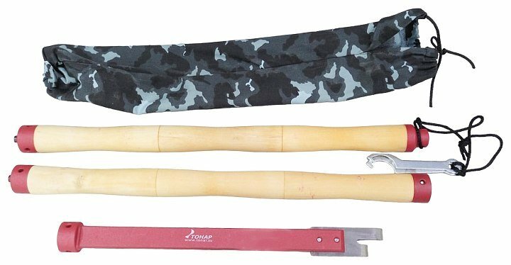 Тонар ПР-02 разборная пешня с нож ступенька для строительных и земляных работ