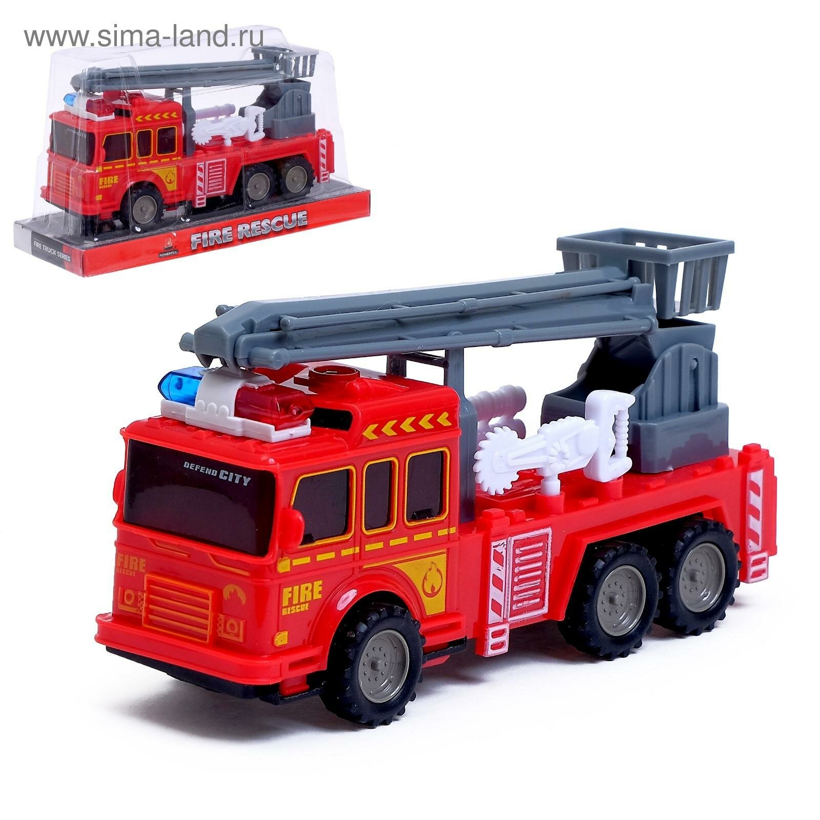 Машина инерционная ЛАС играс "Пожарная служба", пластик, цвета микс