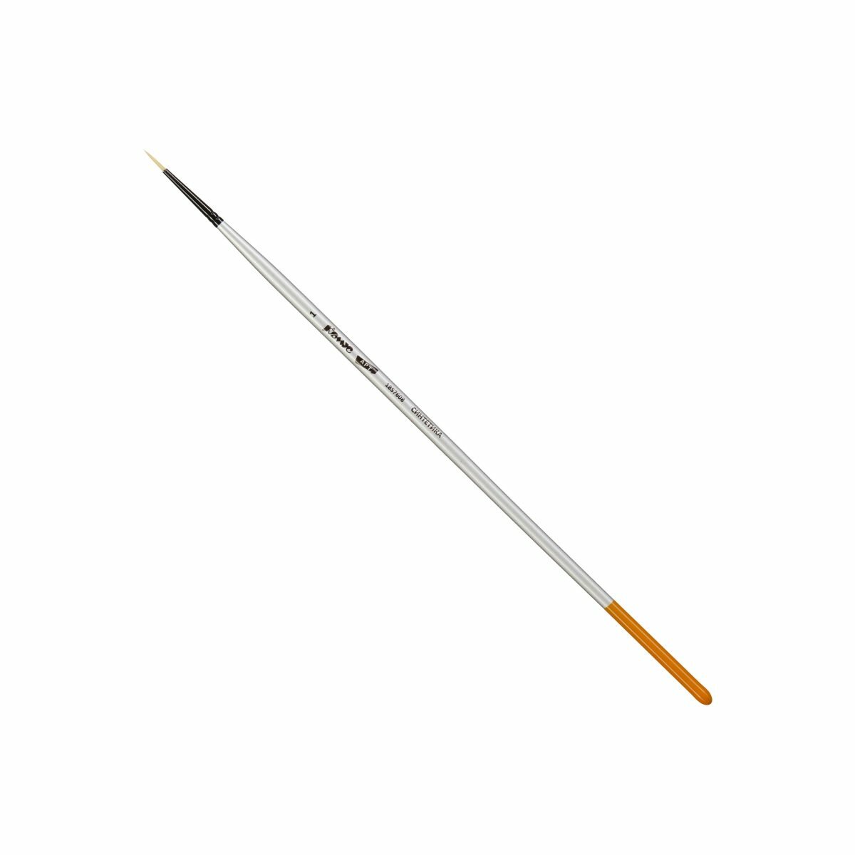 Кисть художественная Комус Арт, синтетика, жесткая, круглая, №1, длинная ручка (1857608)