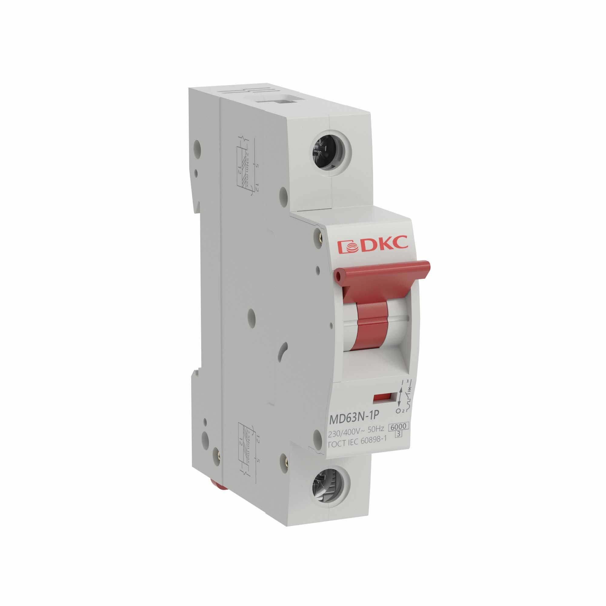 DKC YON max Автоматический выключатель модульный MD63N 1P 10A C 6kA, MD63N-1PC10