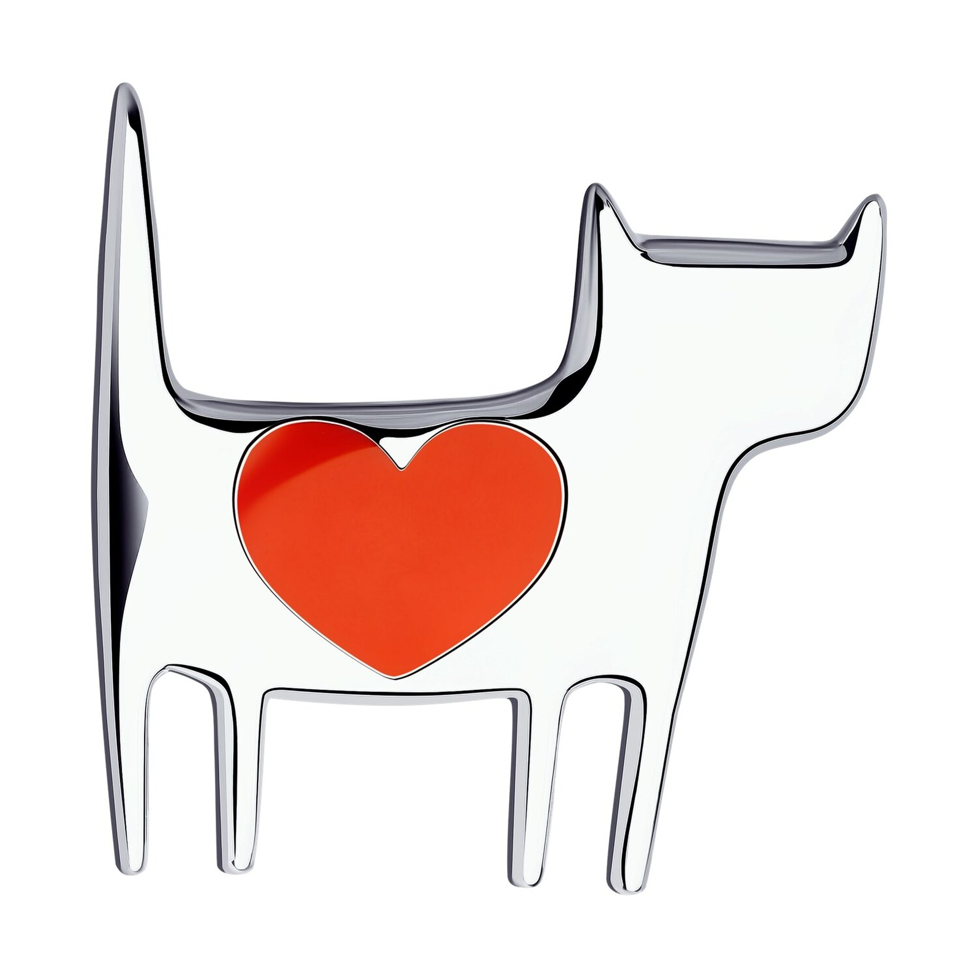 Брошь, серебро, 925 проба, родирование, эмаль