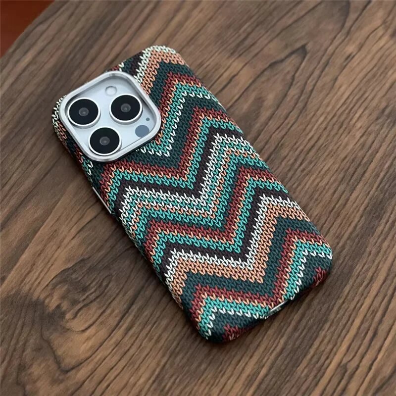 Магнитный чехол с ретро-геометрическим рельефным тотемом для iPhone 17Air 16 для айфона 15 Про, A 6