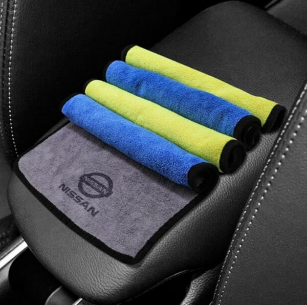 Автополотенце из микрофибры Nissan, цвет серо-синий