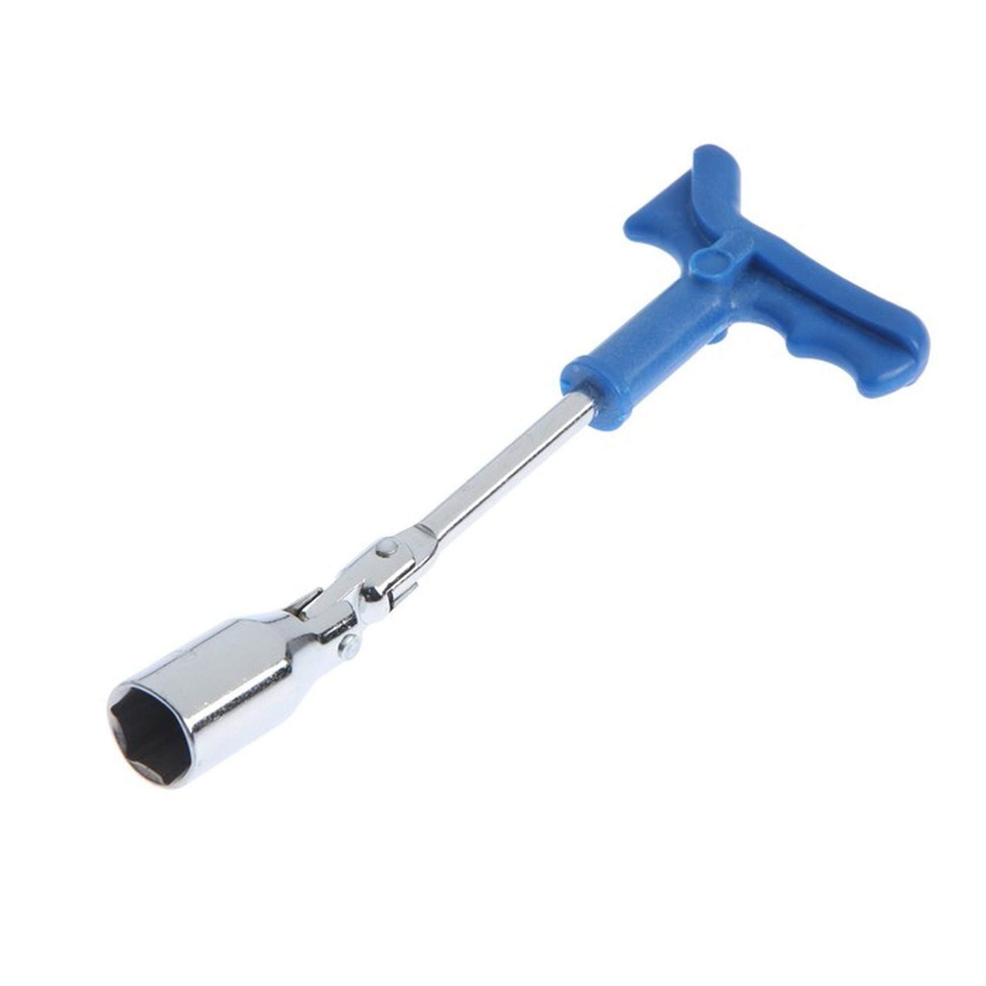 Свечной ключ Тундра, углеродистая сталь, антикоррозийное покрытие, двойной шарнир