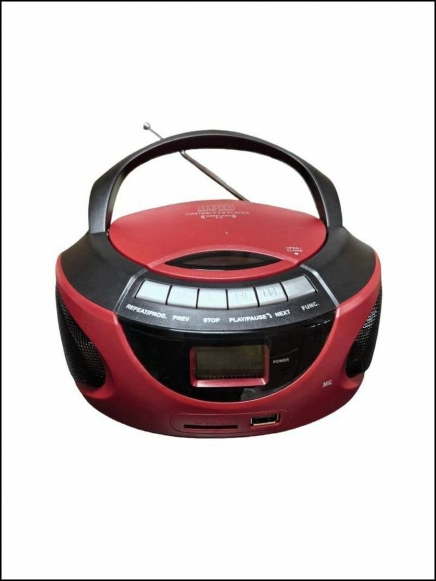 Портативный Bluetooth CD MP3 плеер FM радио AUX