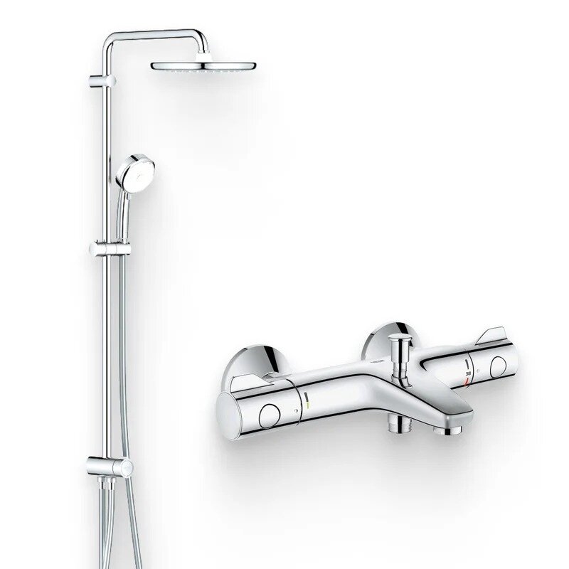 Душевой комплект Термостат Grohe Grohtherm 800 34567000 для ванны с душем + Стойка Tempesta Cosmopolitan System 250 26675000