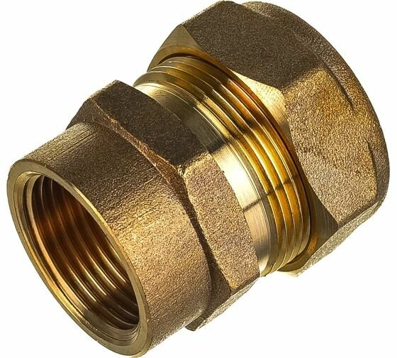 Муфта обжимная латунная для нержавеющей трубы 20х3/4" ВР, Lavita