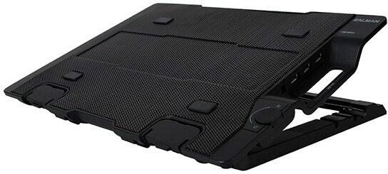 Подставка для ноутбука Zalman NS2000, пластик/металл, 17", 3 USB, черная