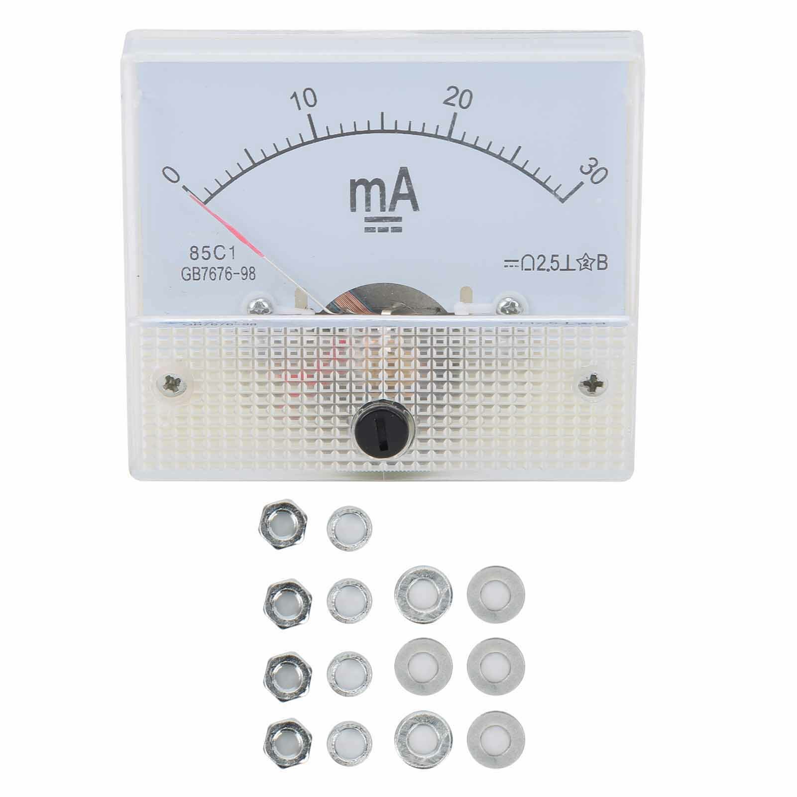 85C1 DC 0-30MA Pointer Ammeter Head Ampere Meter Current Measuring Instrument