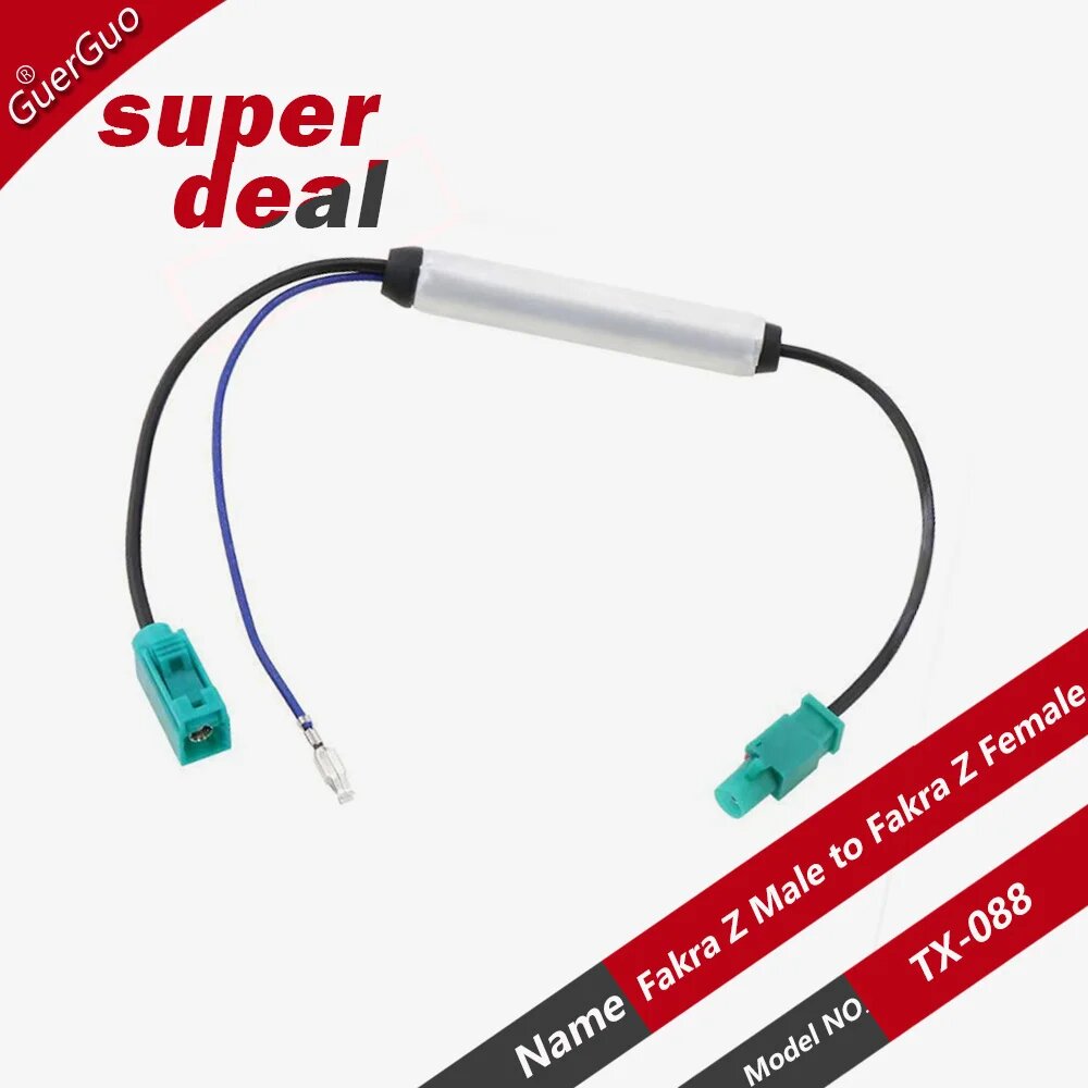 Радио Аудио Кабель Адаптер Антенна Аудио Кабель Мужской Двойной Fakra- Din Мужской Слоновая кость