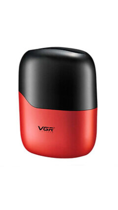 Профессиональная электробритва-шейвер для сухого и влажного бритья / V 345 красный