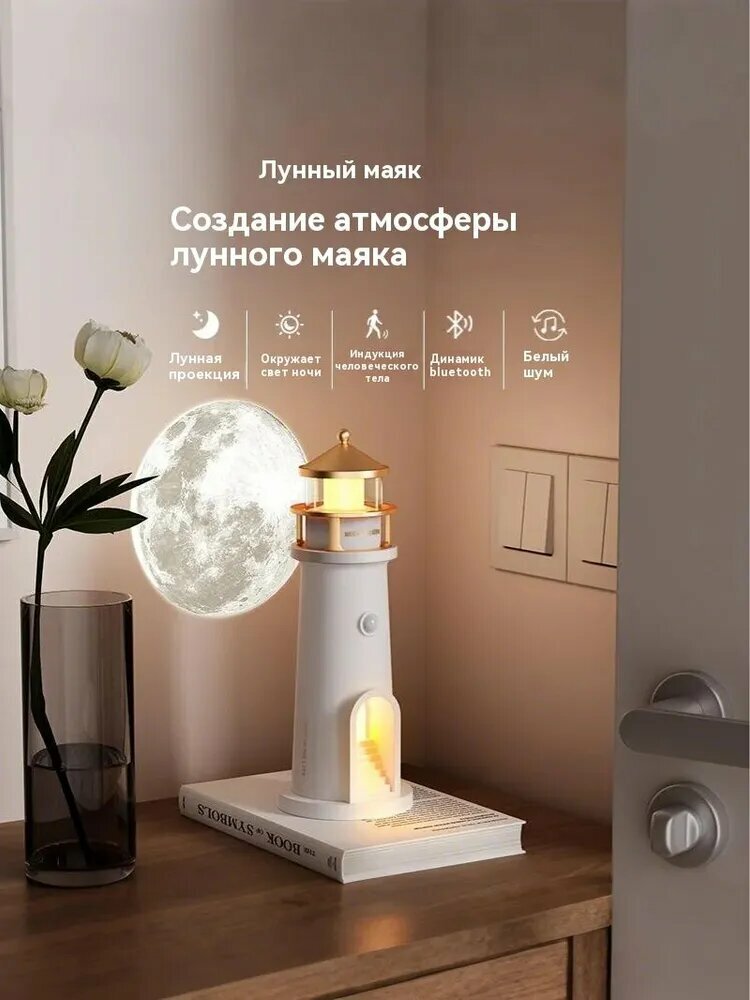 Месячный маяк-сигналка, проекционный светильник, версия с Bluetooth, с USB-портом