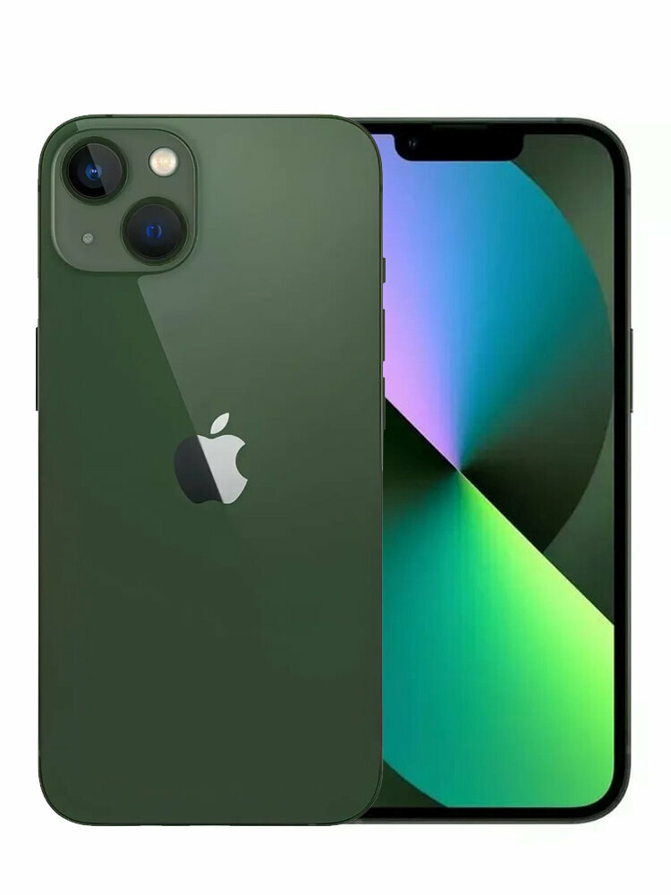 Смартфон Apple iPhone 13 256 ГБ, Двойная камера, A15 Bionic, Киноэффект, Альпийский зеленый （Green）