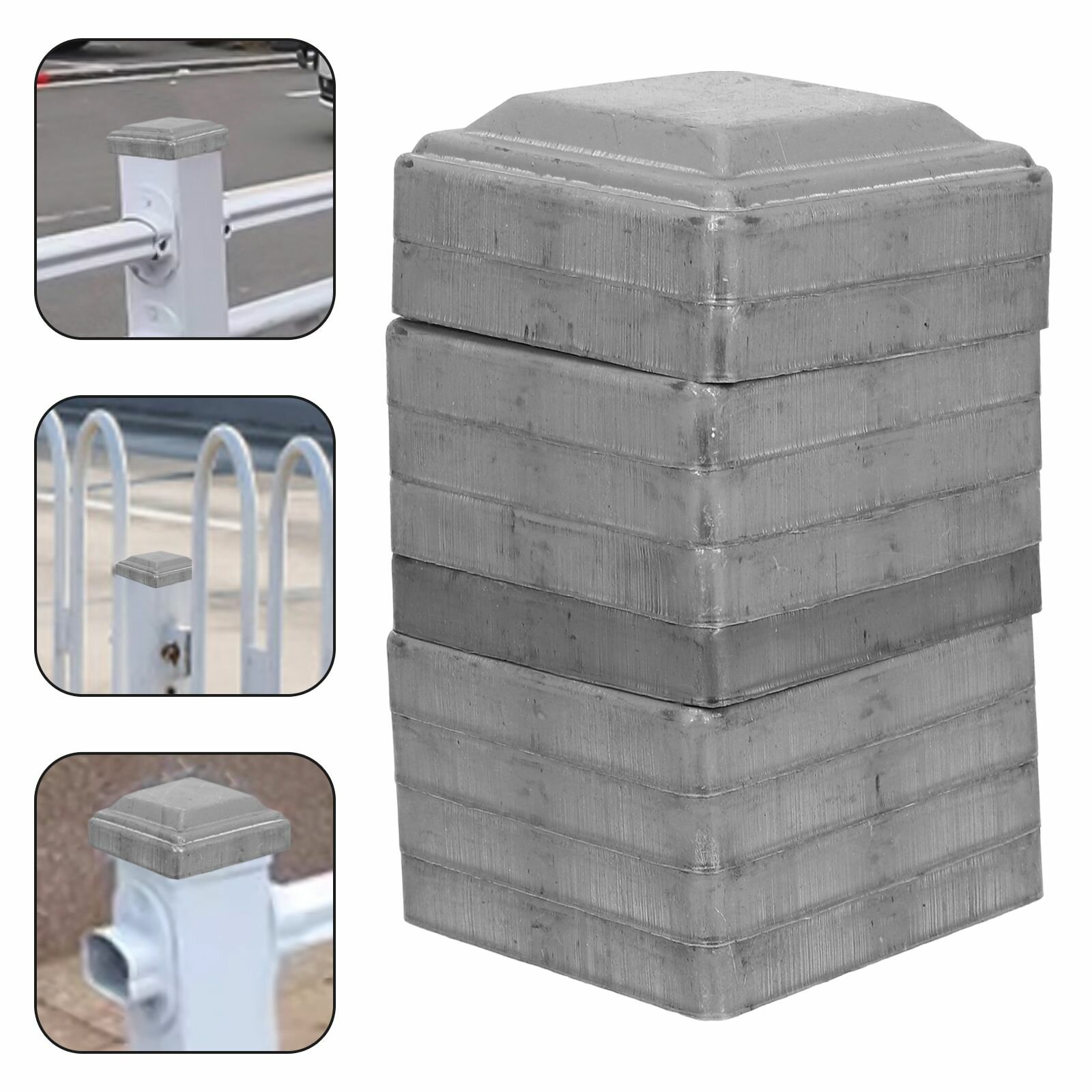 Крышки Для Столбов Серебряного Цвета Прочность И Простота Установки 10 Штук