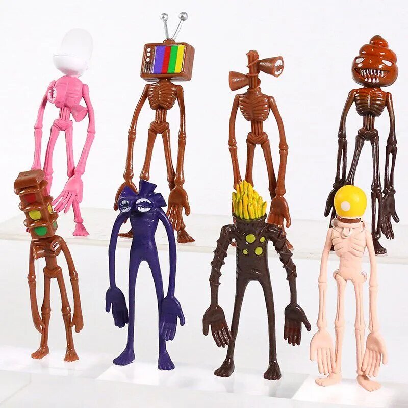 Игрушка Сиреноголовый, набор из 8-ми фигурок Сиреноголовых, Siren Head