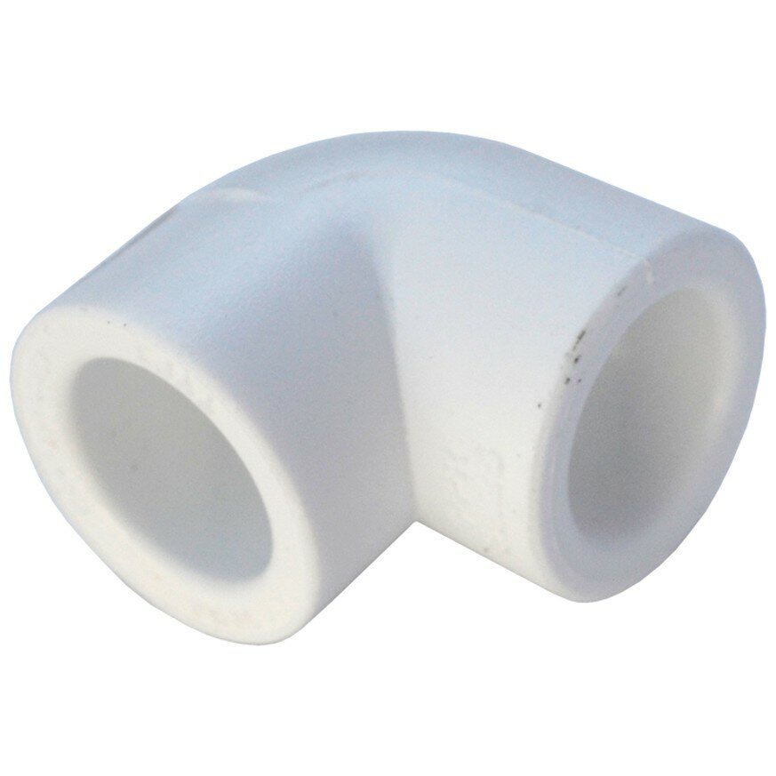 Угольник pp-r бел нап дн 50 ростурпласт