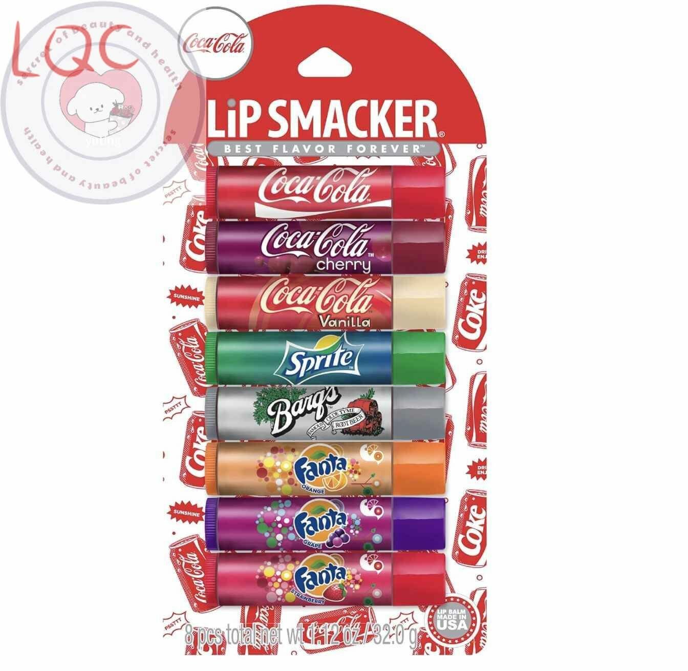 Бальзам для губ Lip Smacker со вкусом Coca-Cola, 8 шт.