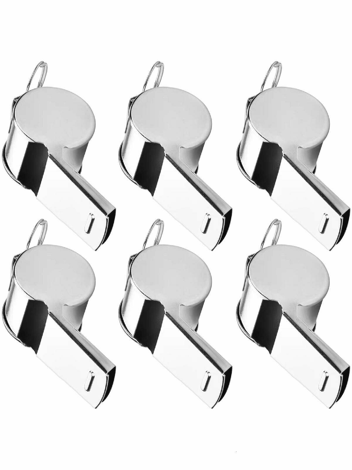 6шт Спортивные Свистки с Ремешком Громкий Четкий Звук Свистки Тренеров Свистки для Судей Тренировочные Залы Чрезвычайные Ситуации