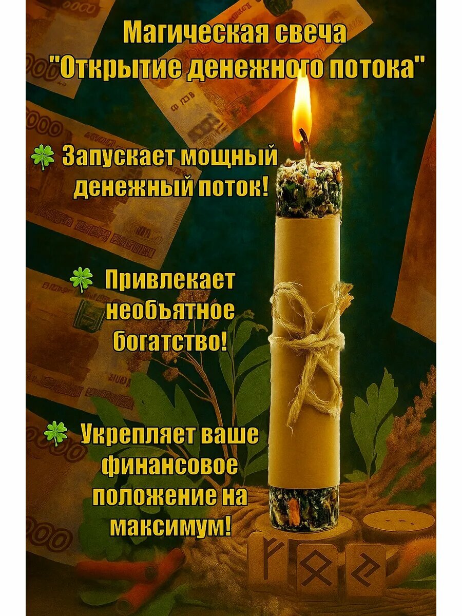 Свеча ритуальная «Щит от негатива и зла»