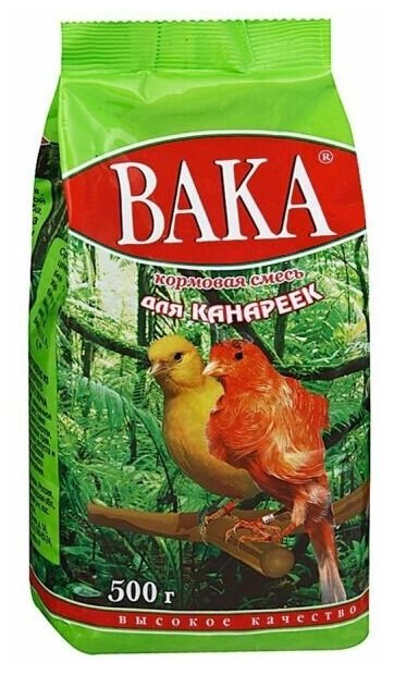 Вака "Высокое качество" Сухой корм для канареек, 0.5 кг